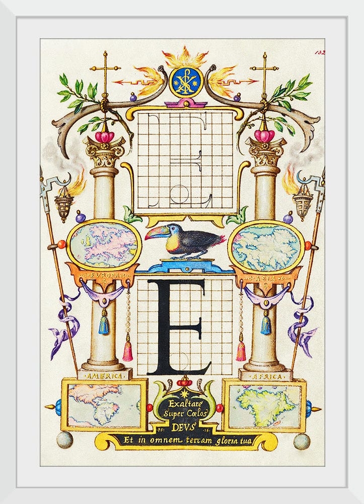 “Guide For Constructing The Letter E", Joris Hoefnagel – Affordable Canvas
